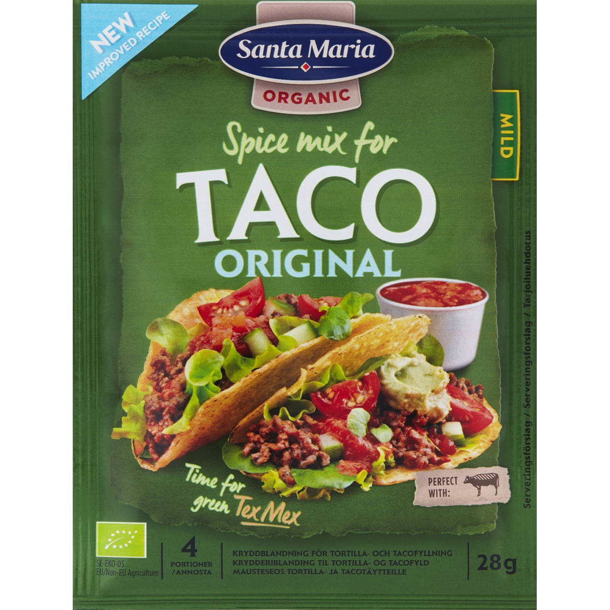 Organic taco seasoning sachet 28 g · SANTA MARIA · Supermercado El ...