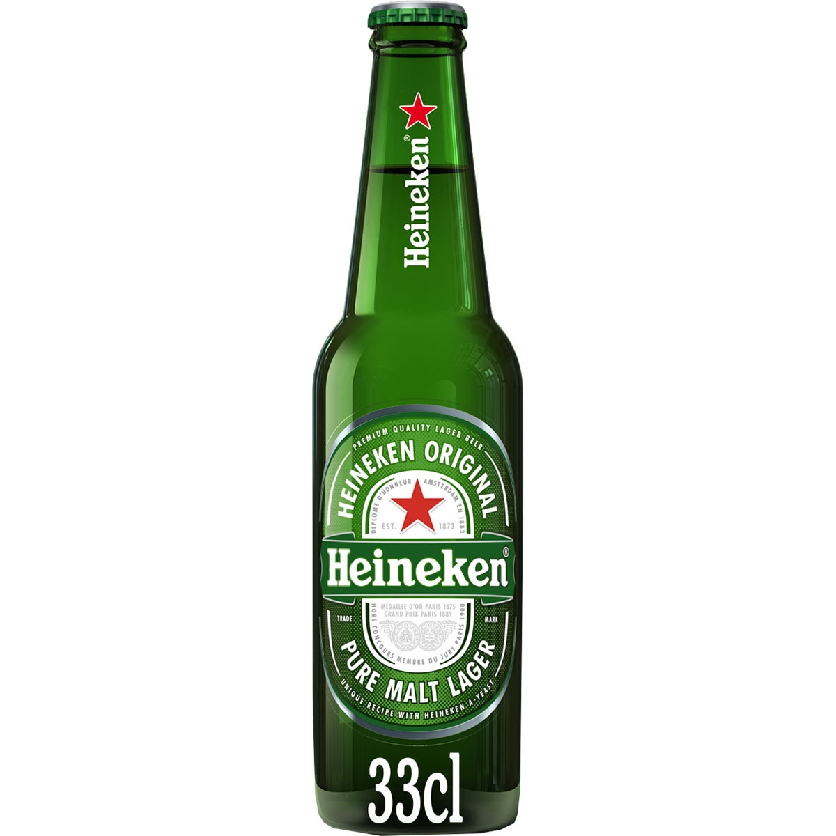 Comprar cerveza rubia Lager holandesa botella 33 cl · HEINEKEN ...