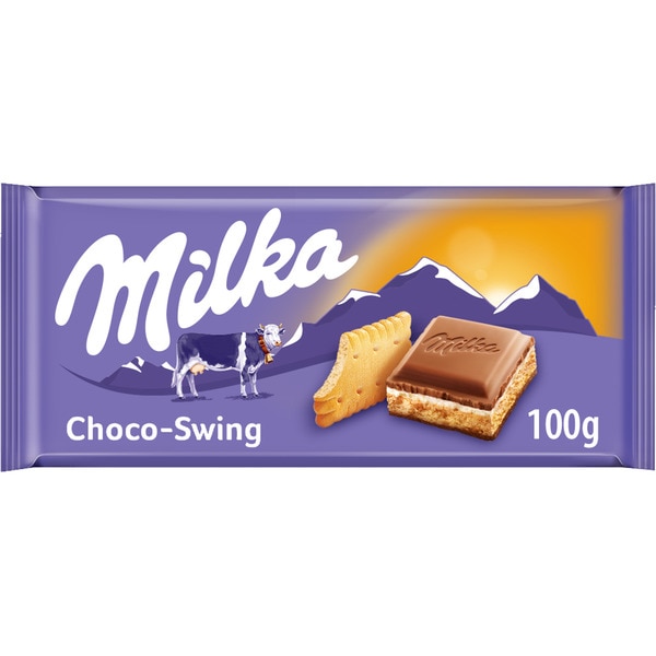 Choco Swing chocolate con leche y galleta tableta 100 g · MILKA ...