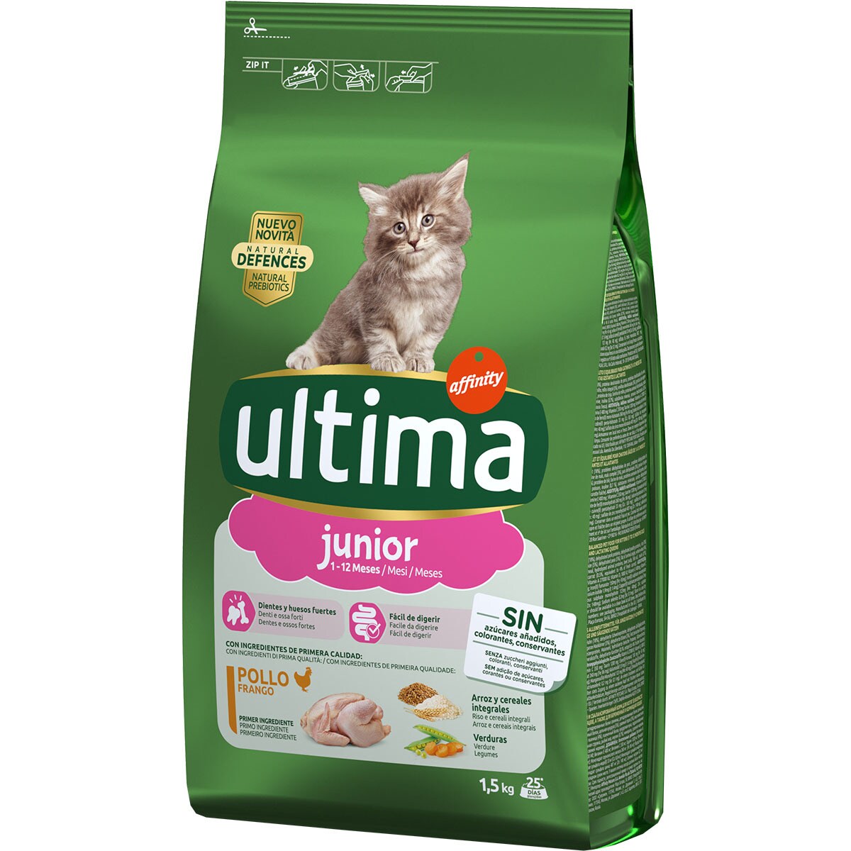 JUNIOR cat food with chicken, rice and whole grains for kittens aged 1 ...