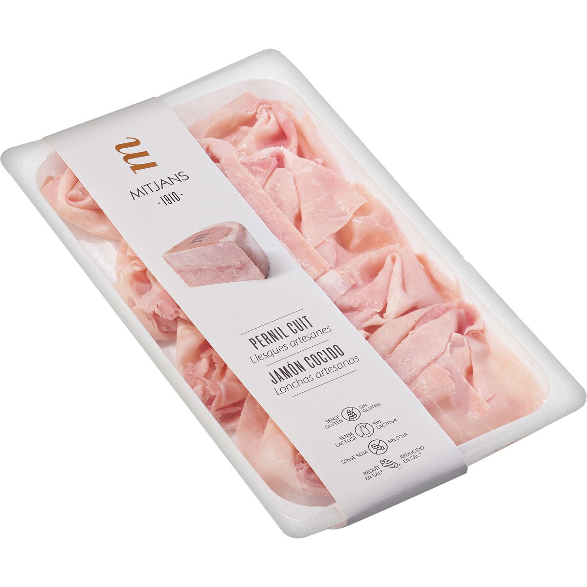 Traditional sliced cooked ham container 100 g · MITJANS · Supermercado ...