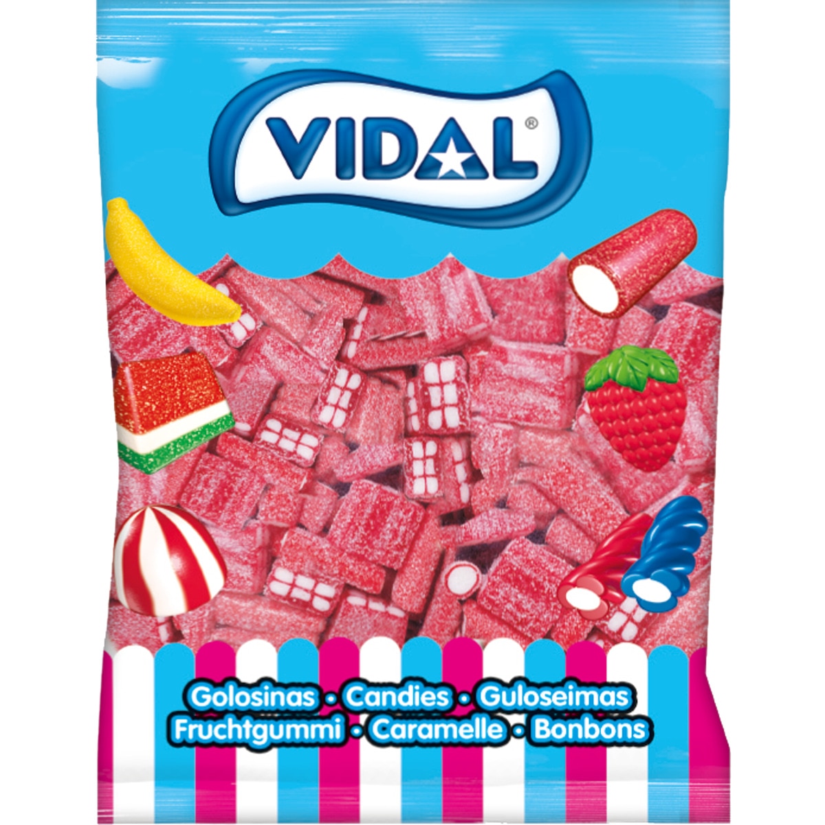 Gomas Tijolos com Açúcar embalagem 400 g · Vidal · Supermercado El ...