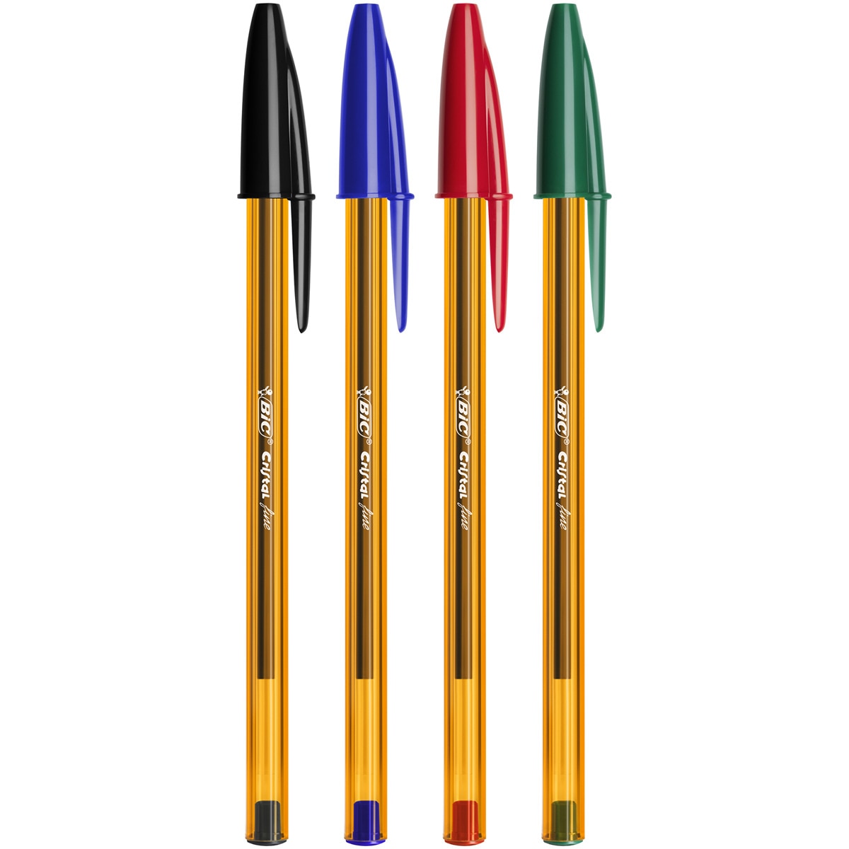 Comprar Pack de 4 Bolígrafos Cristal Fine Punta Fina Azul BIC · BIC ...