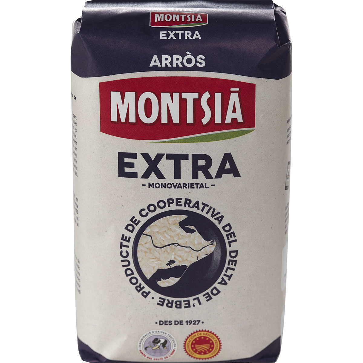 Arroz redondo extra DOP Delta del Ebro paquete 1 kg · MONTSIA ...