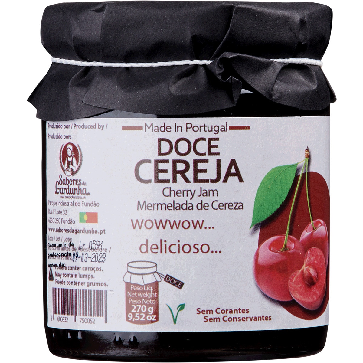 Doce de Cerejas do Fundão frasco 270 g · Sabores da Gardunha ...