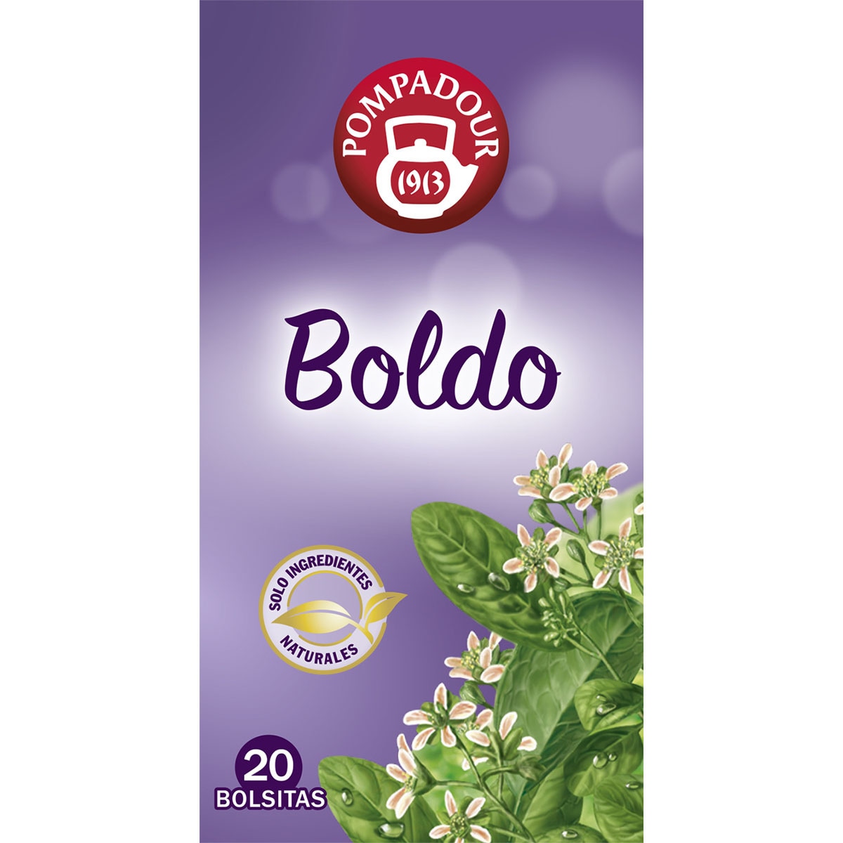 Boldo herbal tea case 20 sachets · POMPADOUR · Supermercado El Corte Inglés