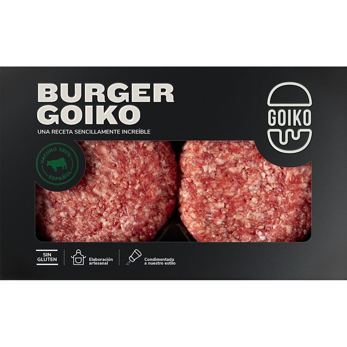 Burger meat de vacuno 100% español sin gluten 2 unidades bandeja 380 g ...