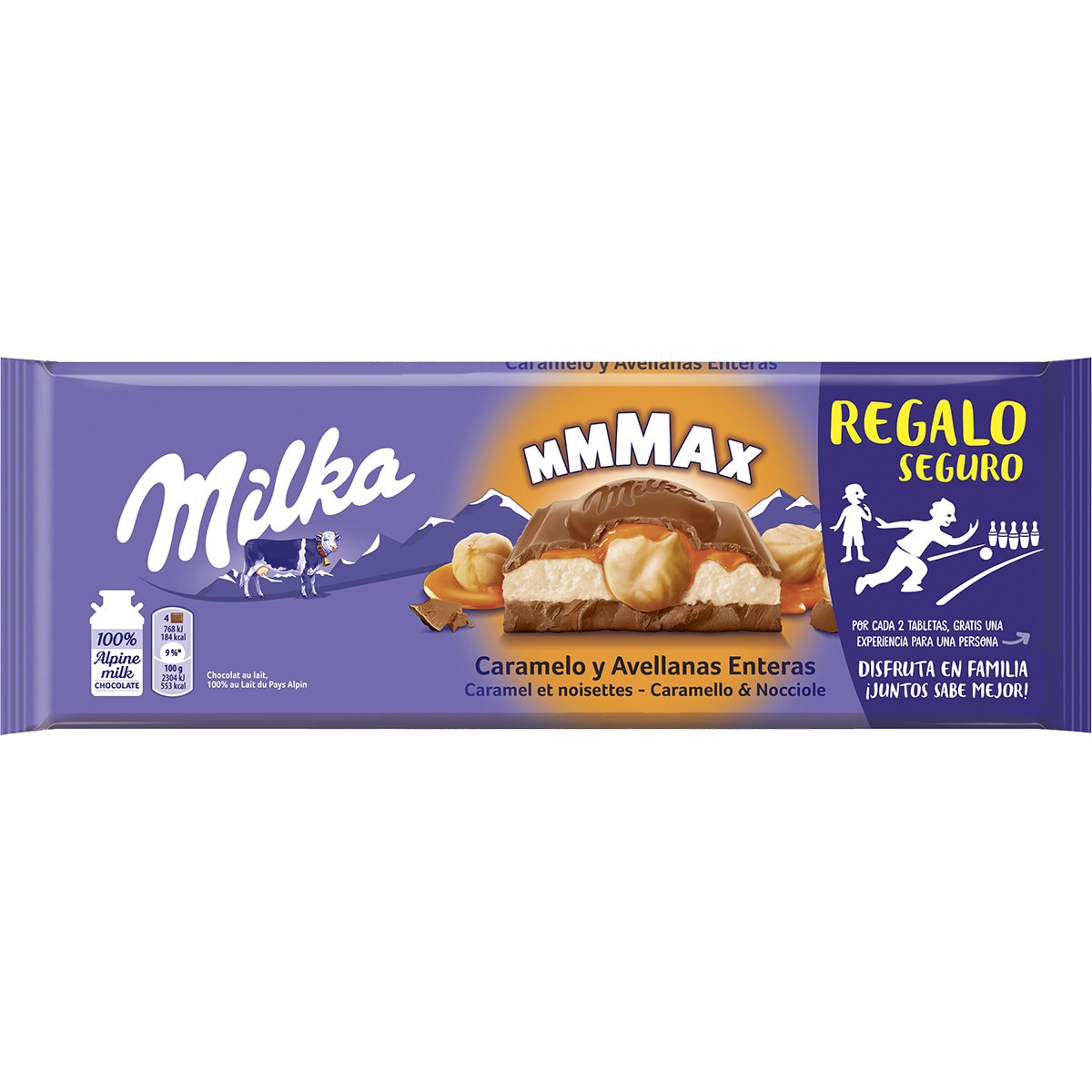 Comprar MMMAX chocolate con leche, caramelo y avellanas enteras tableta ...