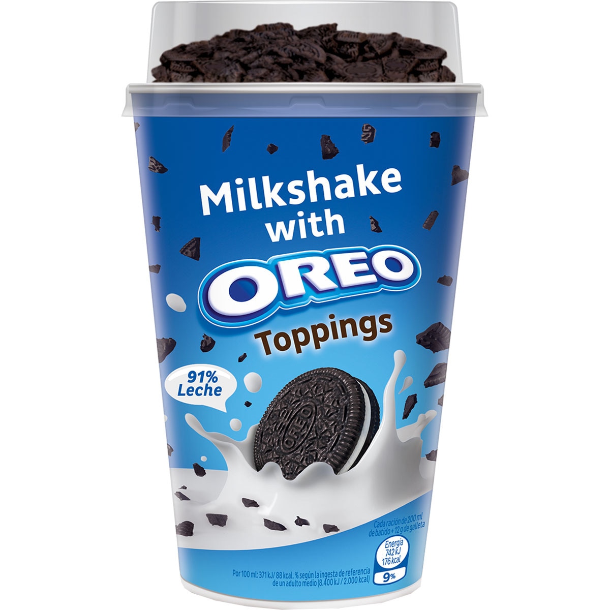 batido de leche con galletas Oreo Toppings vaso 200 ml · PASCUAL ...