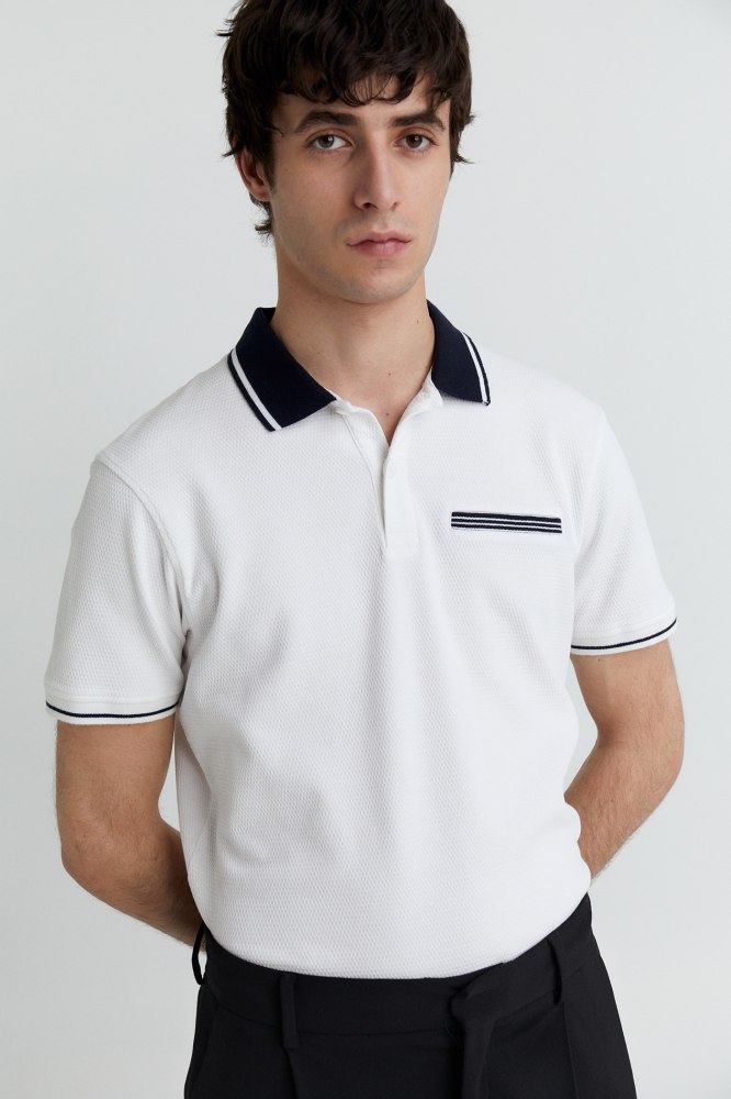 Polo estructura blanco - Hombre | Polos