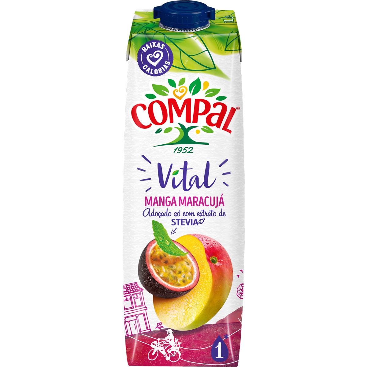 Néctar de Manga Maracujá Vital embalagem 1 L · Compal · Supermercado El ...