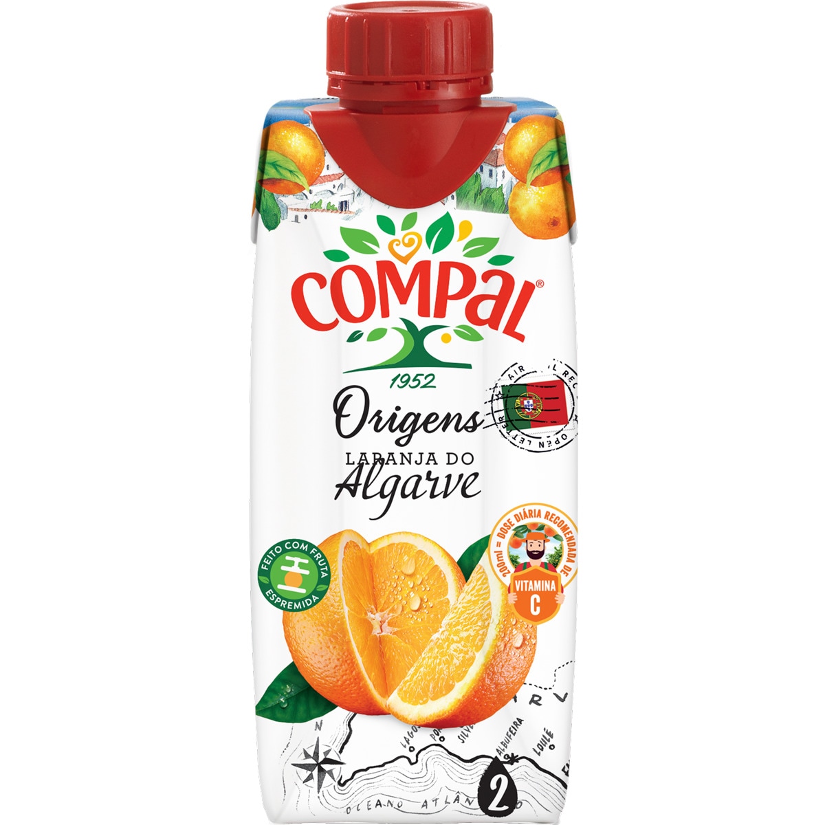 Néctar de Laranja do Algarve embalagem 33 cl · Compal Clássico ...