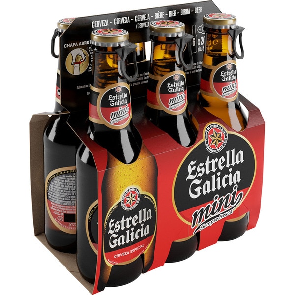 Comprar Mini cerveza rubia Especial pack 6 botellas 20 cl · ESTRELLA ...