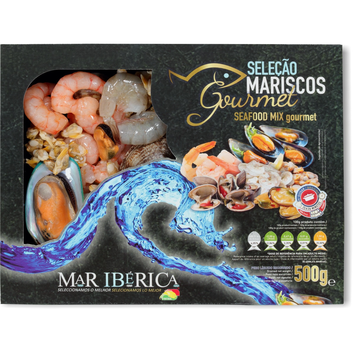 Seleção de Mariscos Gourmet embalagem 500 g · Mar Ibérica ...