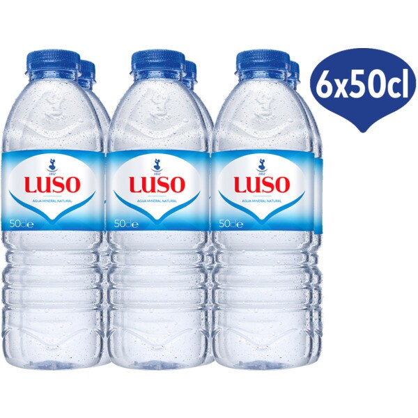 Comprar Água Mineral sem Gás Pack 6 garrafa 50 cl · Luso · Supermercado ...