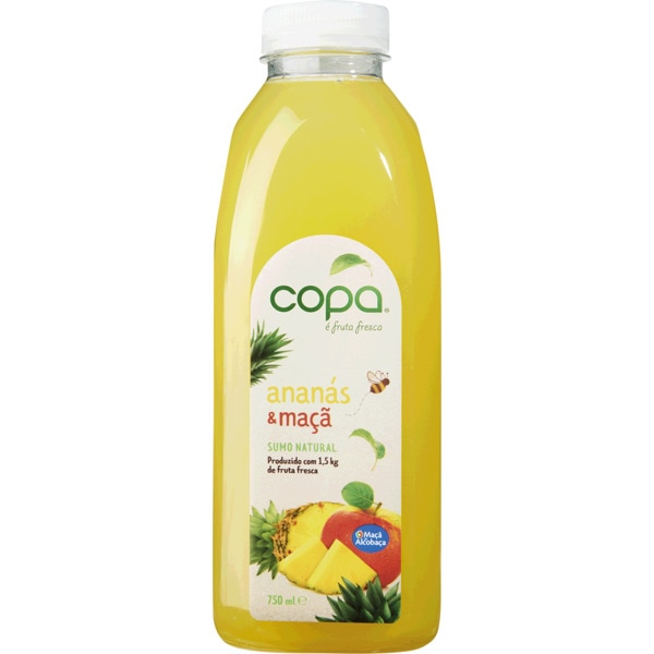 Sumo Natural de Ananás e Maçã embalagem 750 ml · Copa · Supermercado El ...