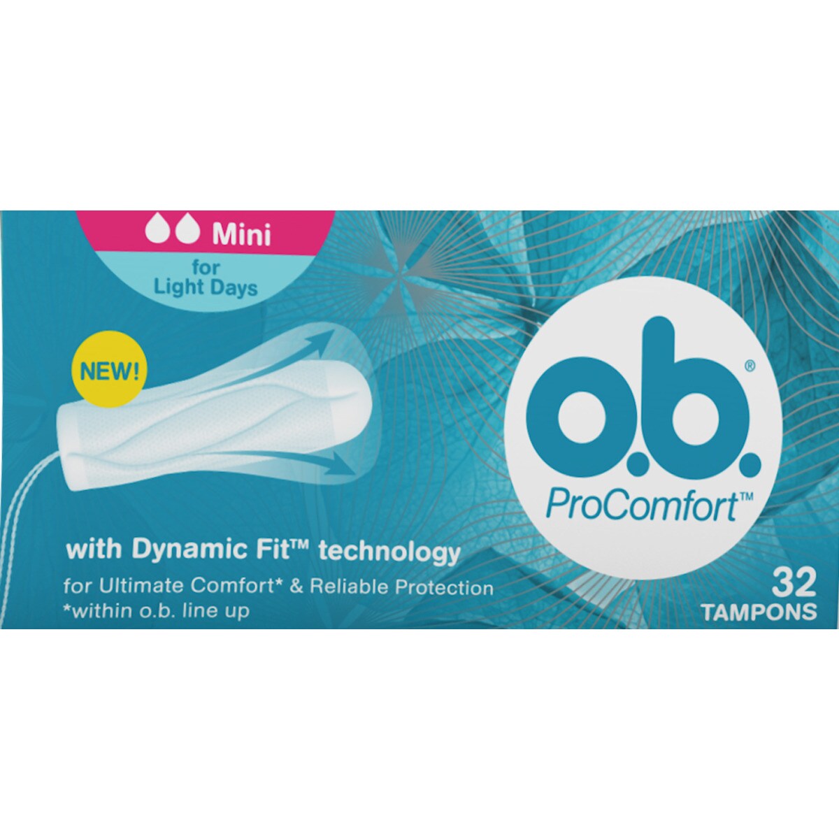 Tampões Mini ProComfort embalagem 32 unidades · O.B. · Supermercado El ...