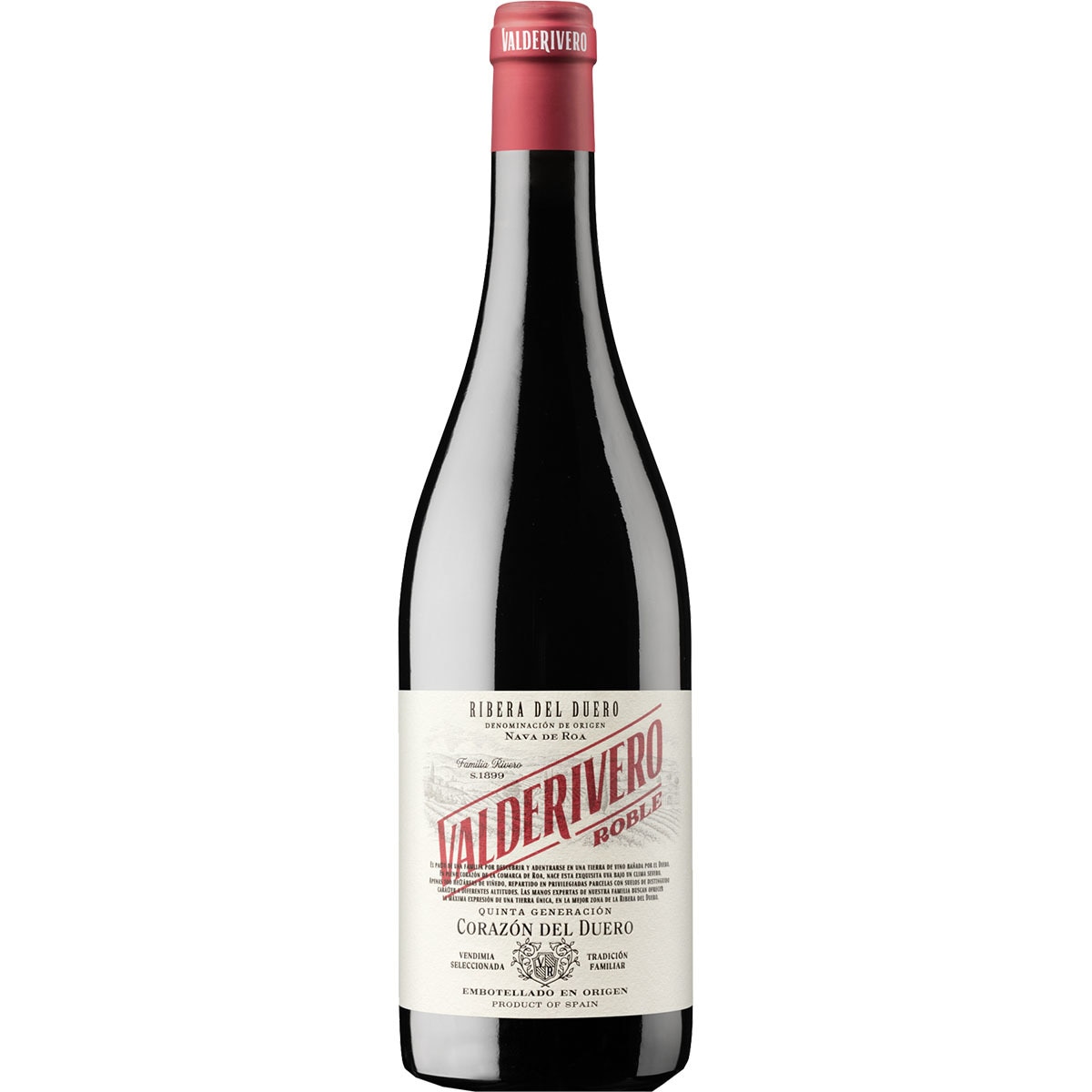 Vino tinto roble DO Ribera del Duero botella 75 cl · VALDERIVERO · Supermercado El Corte Inglés ...