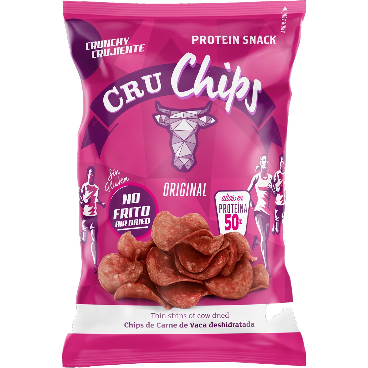 Snack de Carne de Vaca Desidratado Light unidade 25 g · Cru Chips ...