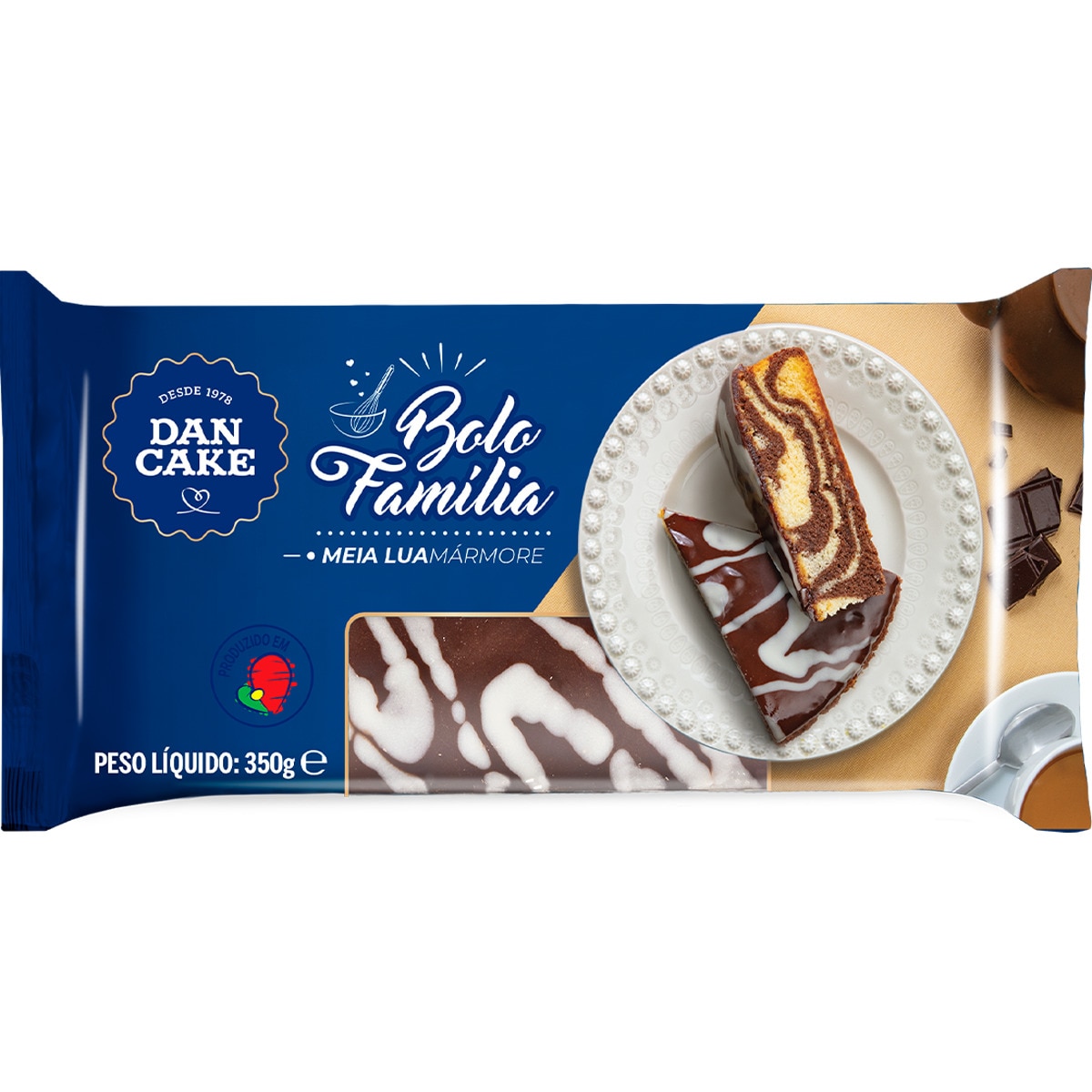 Bolo Mármore Meia Lua embalagem 350 g · Dan Cake · Supermercado El ...