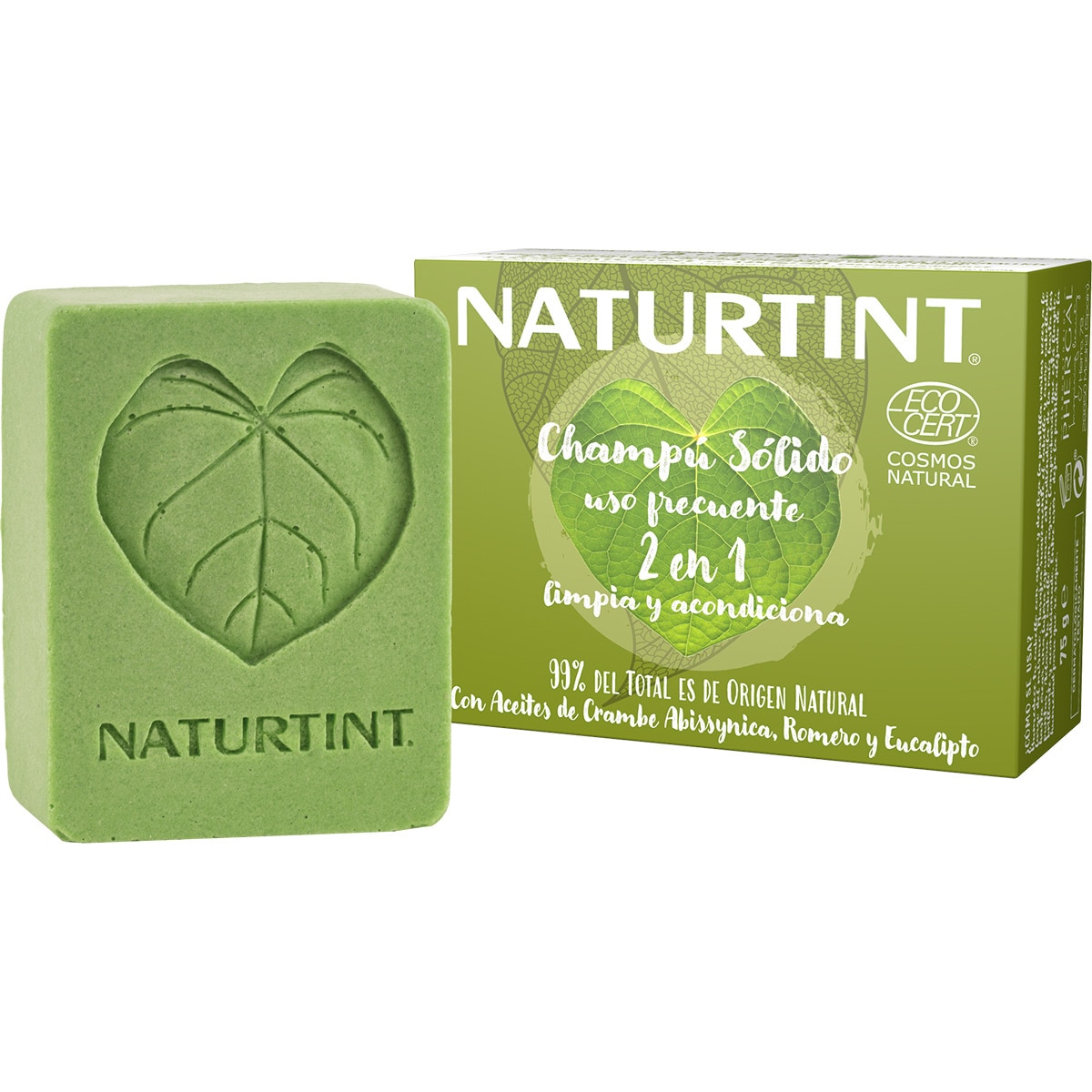 Champú sólido uso frecuente limpia y acondiciona 2 en 1 pastilla 75 g ...