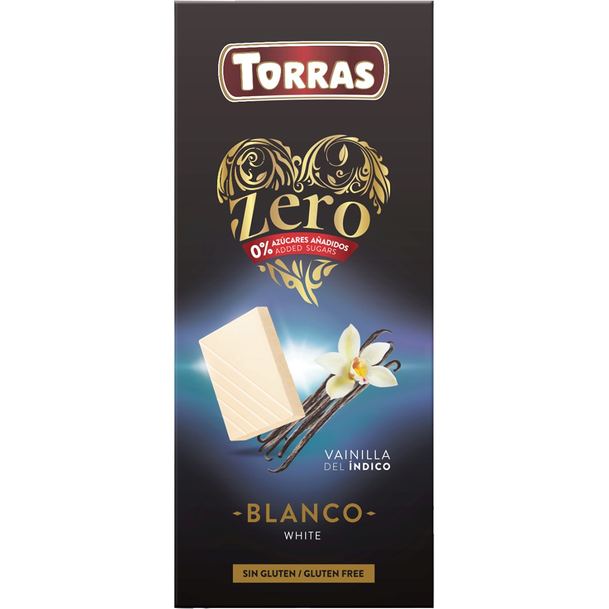 Chocolate blanco con vainilla del Índico sin gluten y 0% azúcares ...