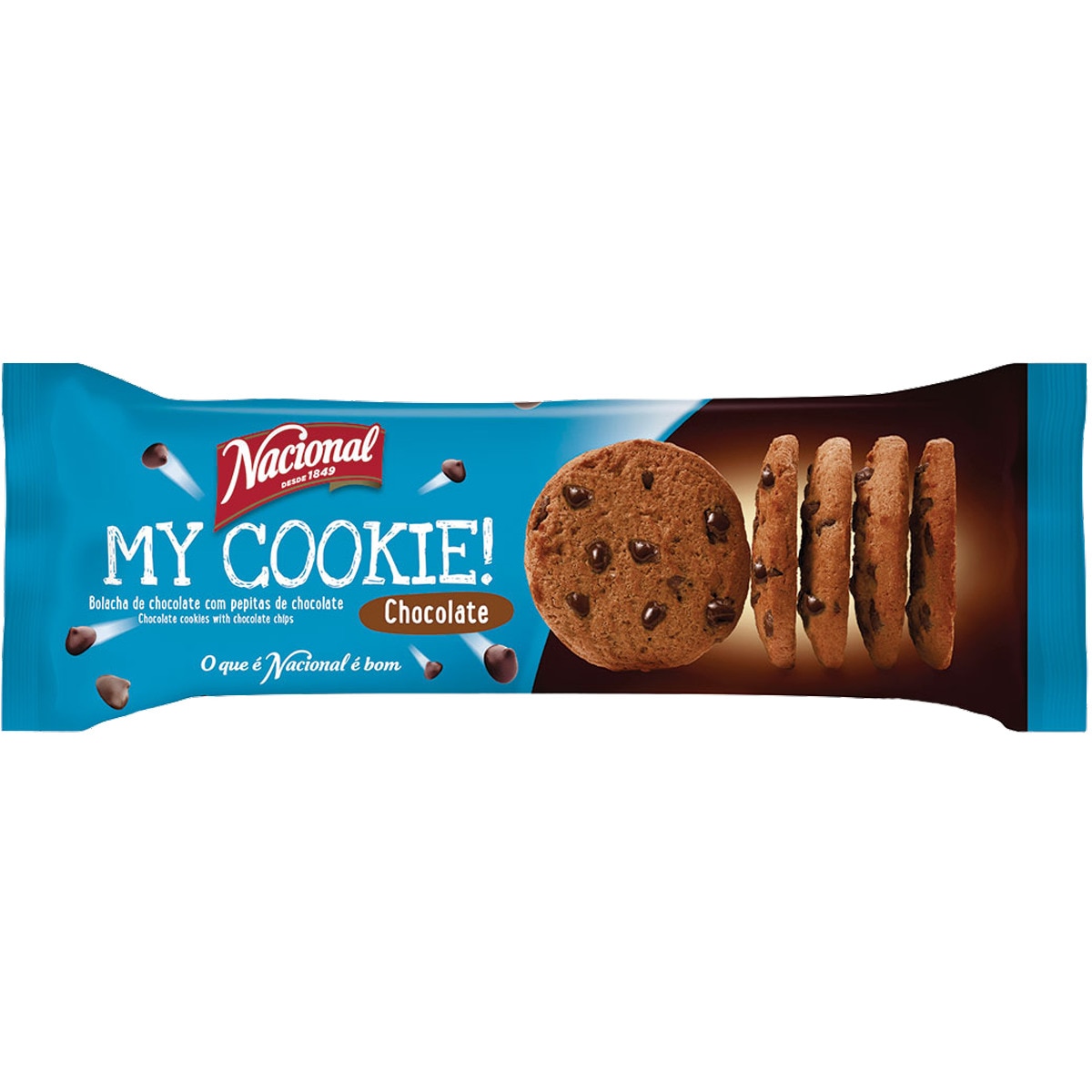 Cookies com Pepitas de Chocolate embalagem 150 g · Nacional ...