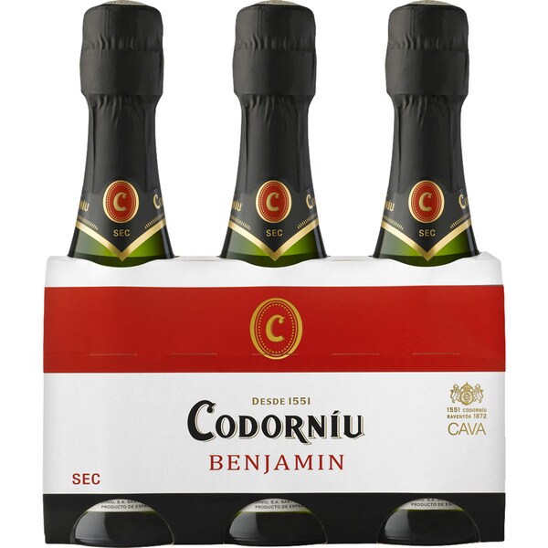Comprar cava seco Benjamín pack 3x20 cl estuche 60 cl · CODORNIU ...
