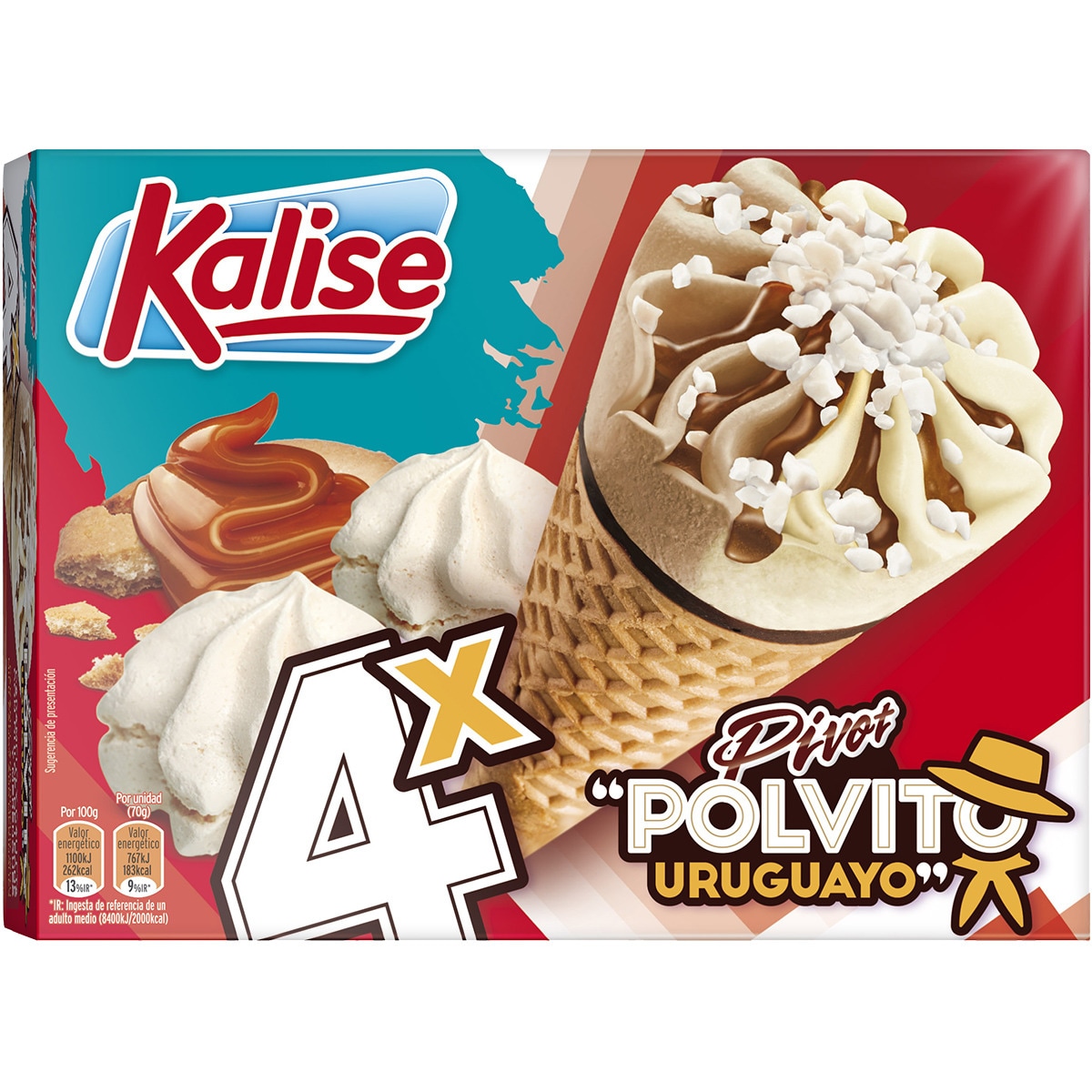 Pivot Polvito Uruguayo ice cream 4-pack 280 g · KALISE · Supermercado ...