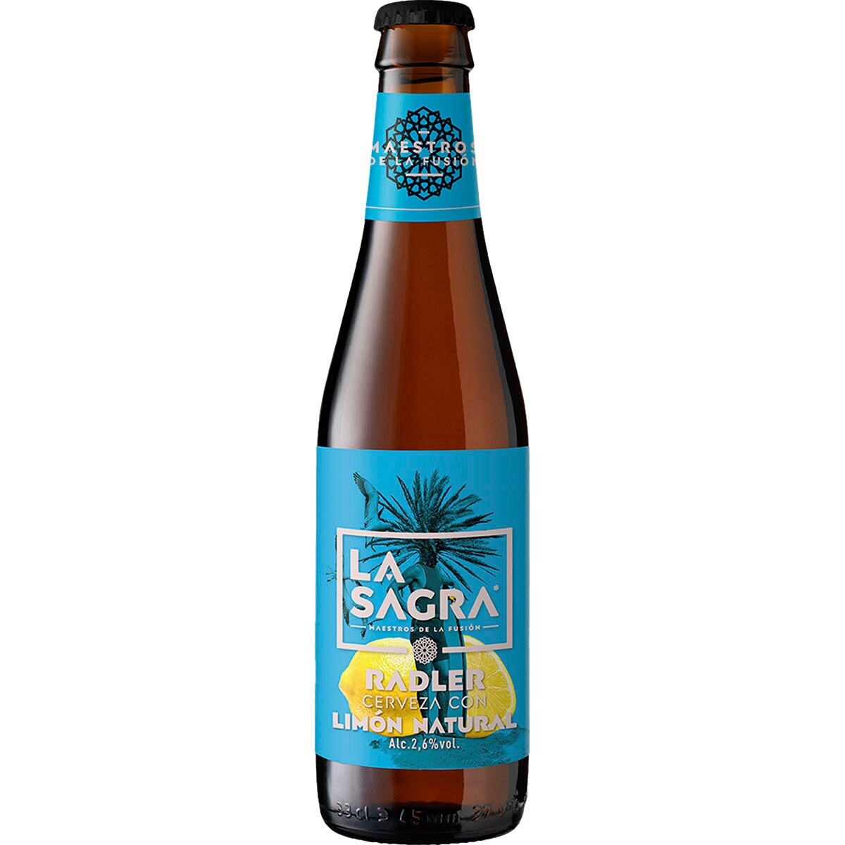 Radler lager with natural lemon bottle 33 cl · LA SAGRA · Supermercado ...