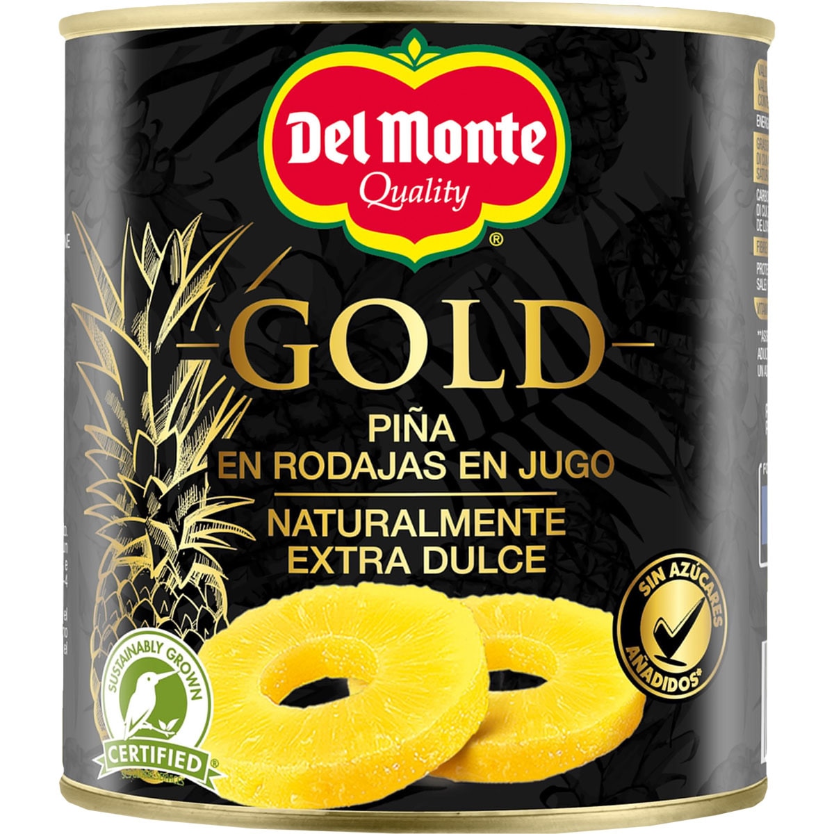 Piña gold en rodajas en su jugo lata 510 g neto escurrido · DEL MONTE ...