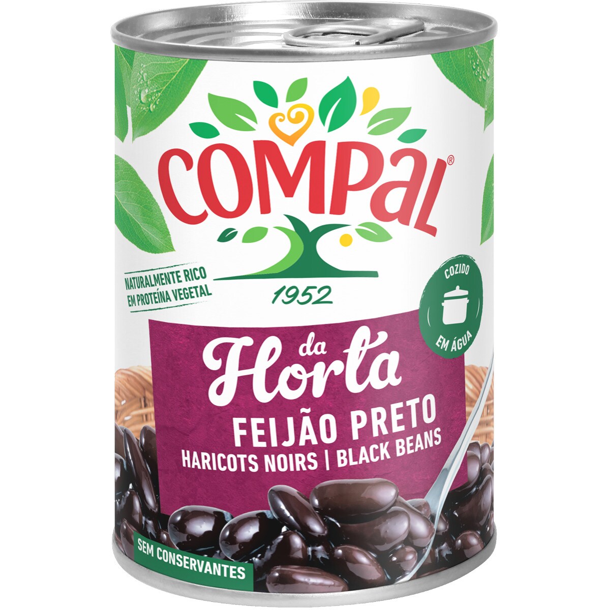 Feijão Preto lata 410 g · Compal da Horta · Supermercado El Corte ...