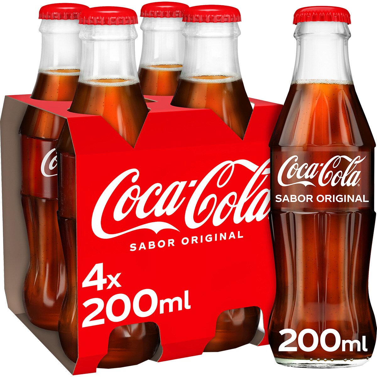 Refresco de cola original pack 4 botellas 20 cl (envase de vidrio ...