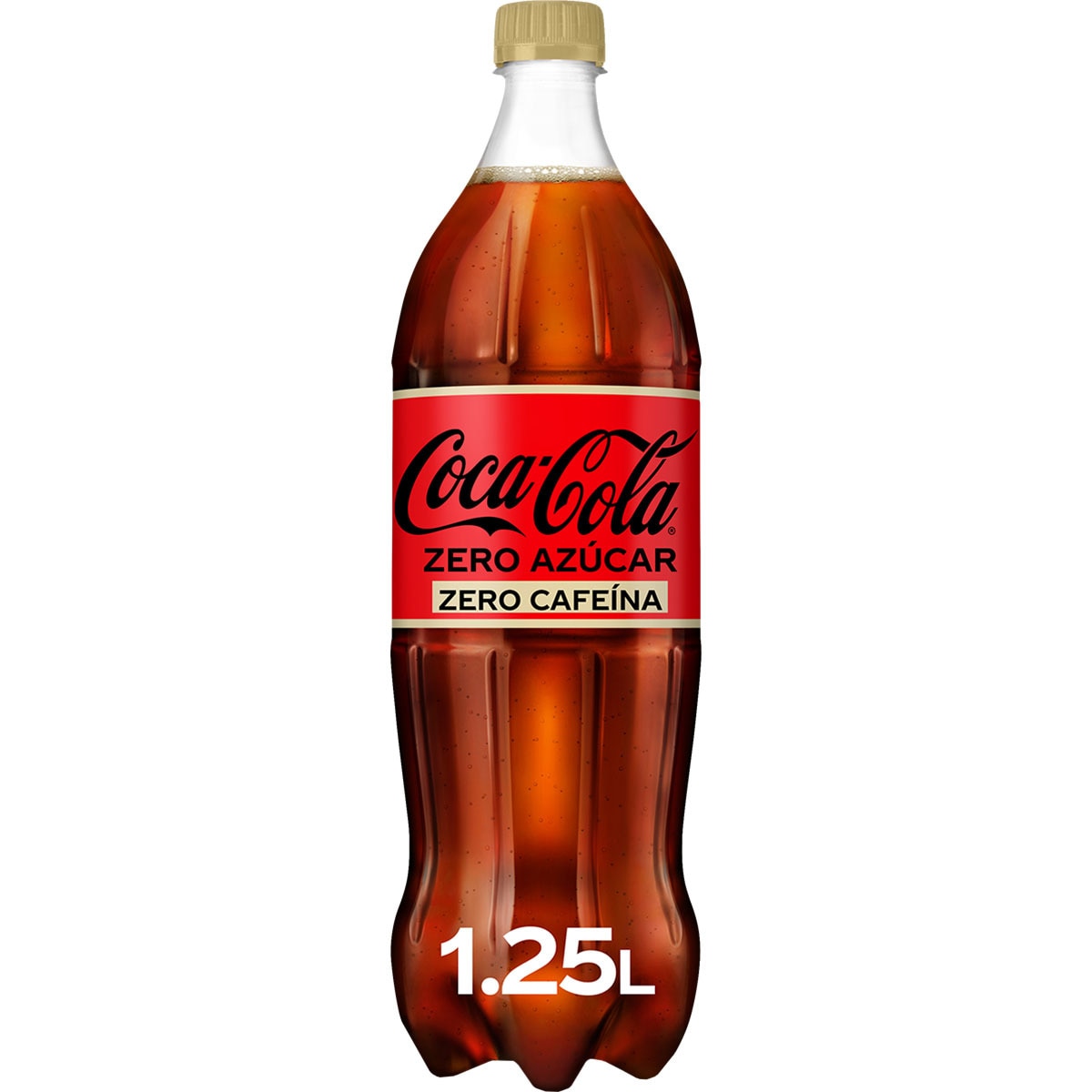 Refresco de cola sin azúcar ZERO CAFEÍNA botella 1,25 l · COCA-COLA ...