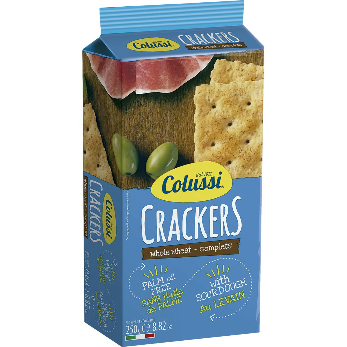 Crackers integrales con levadura y sin aceite de palma paquete 250 g ...