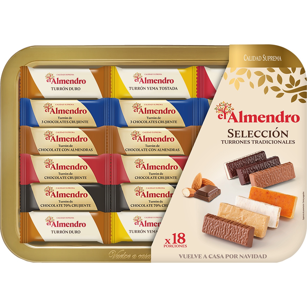 selección DE turrones y pralinés tradicionales bandeja 400 g · EL ...