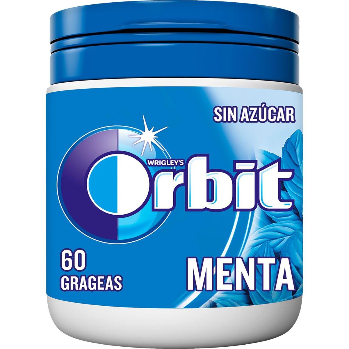 Chicles de menta sin azúcar 60 unidades bote 84 g · ORBIT ...
