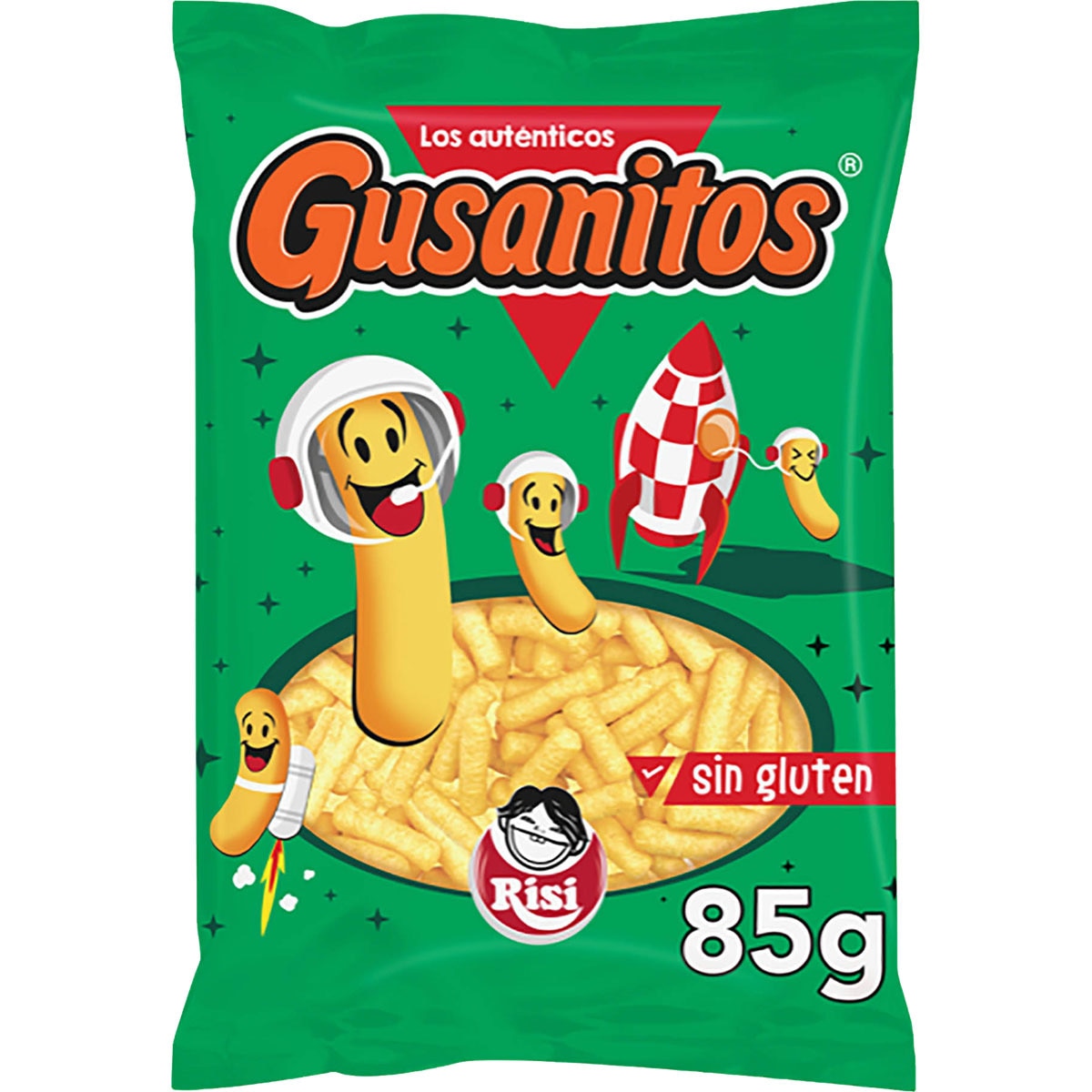 Gusanitos snacks de maíz Sin Gluten bolsa 85 g · RISI · Supermercado El ...