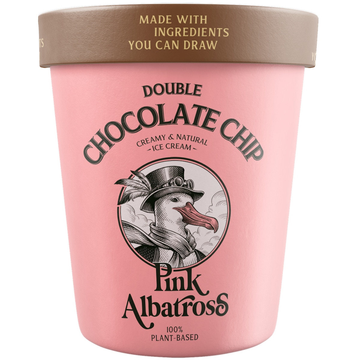 Gelado Chocolate Chip Double Vegan embalagem 480 ml · Pink Albatross ...
