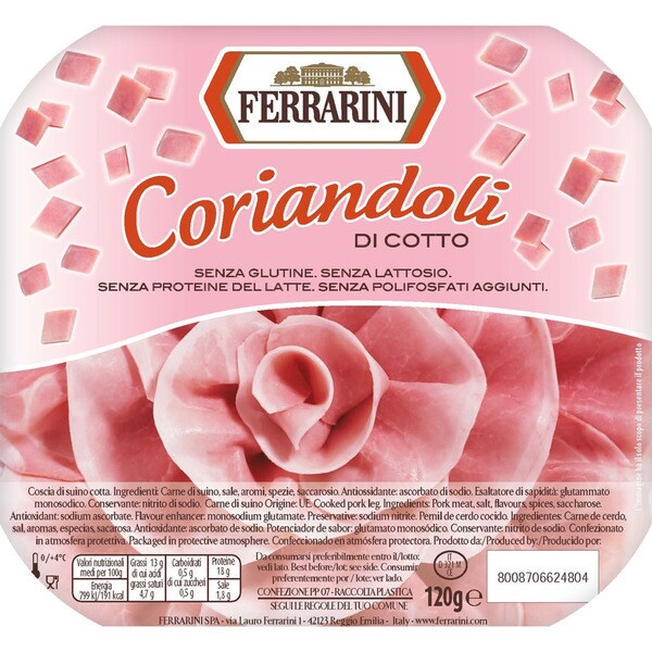 coriandoli italiano de jamón cocido italiano en lonchas sin gluten sin ...