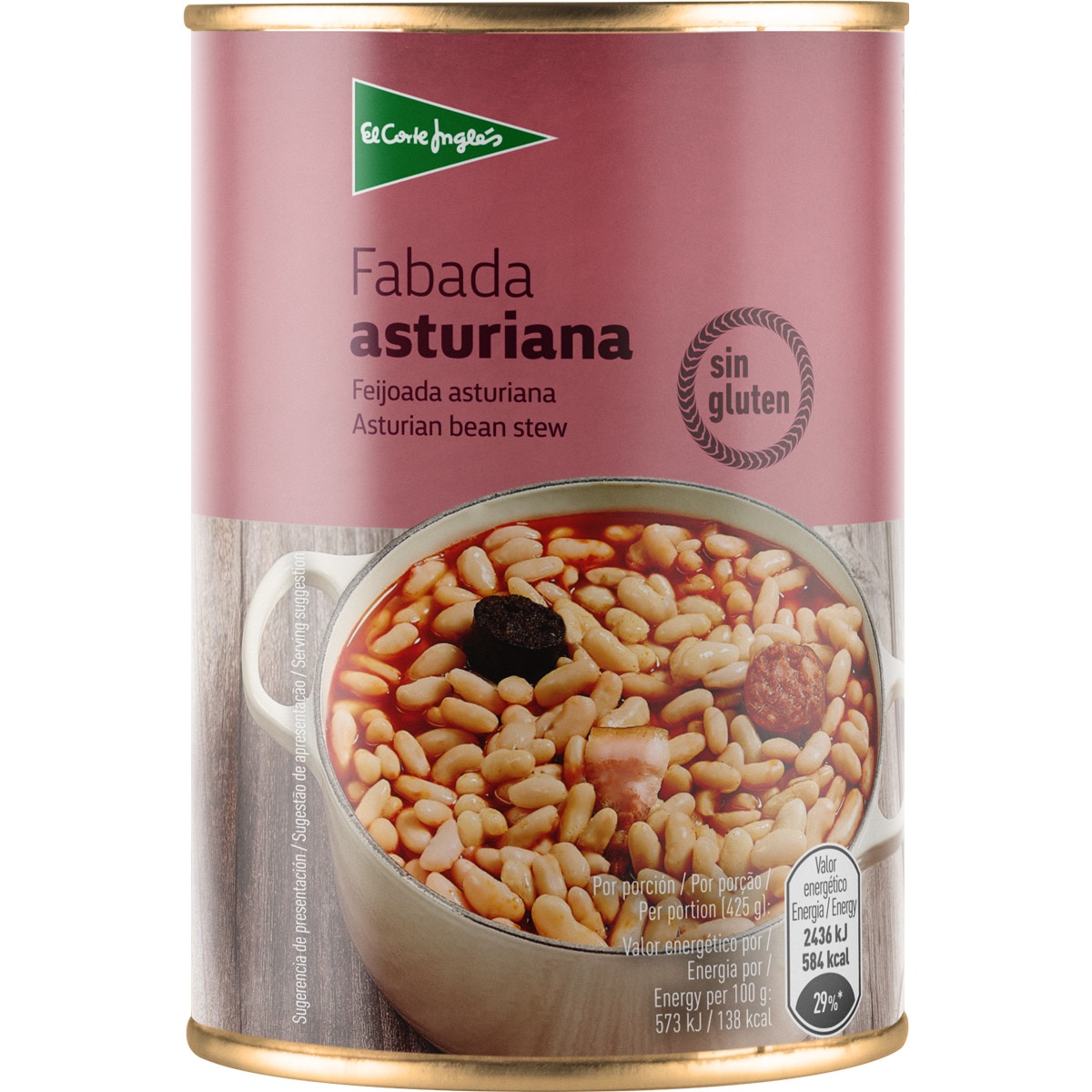 Fabada Asturiana bean stew tin 425 g · EL CORTE INGLES · Supermercado ...
