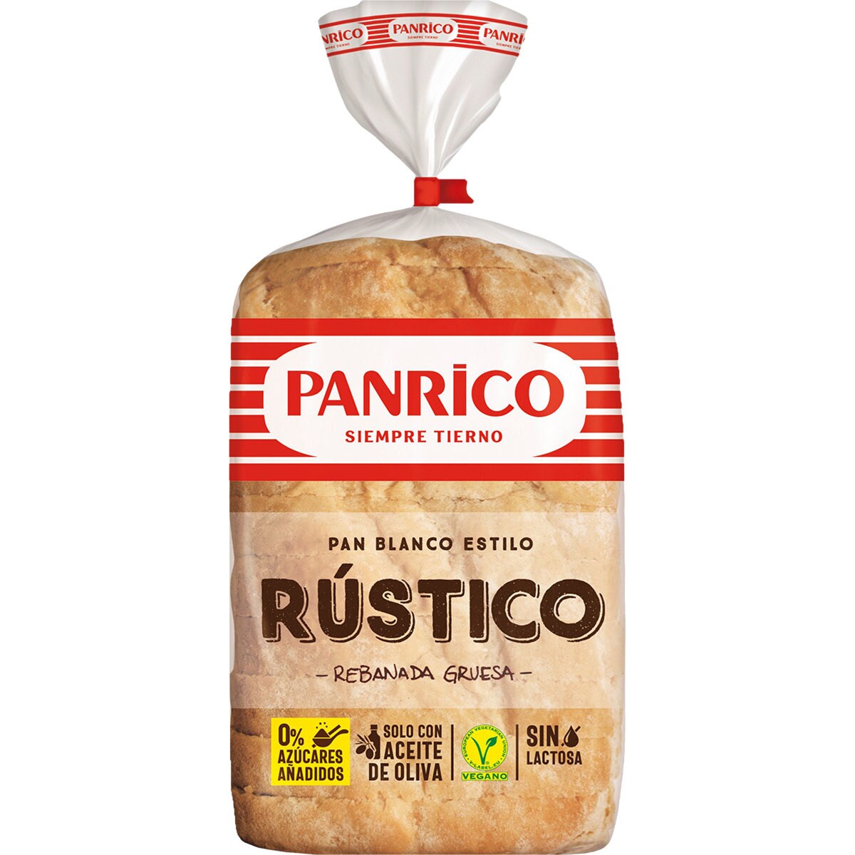 Rustic sliced bread, 0% added sugar and only with olive oil bag 375 g ...