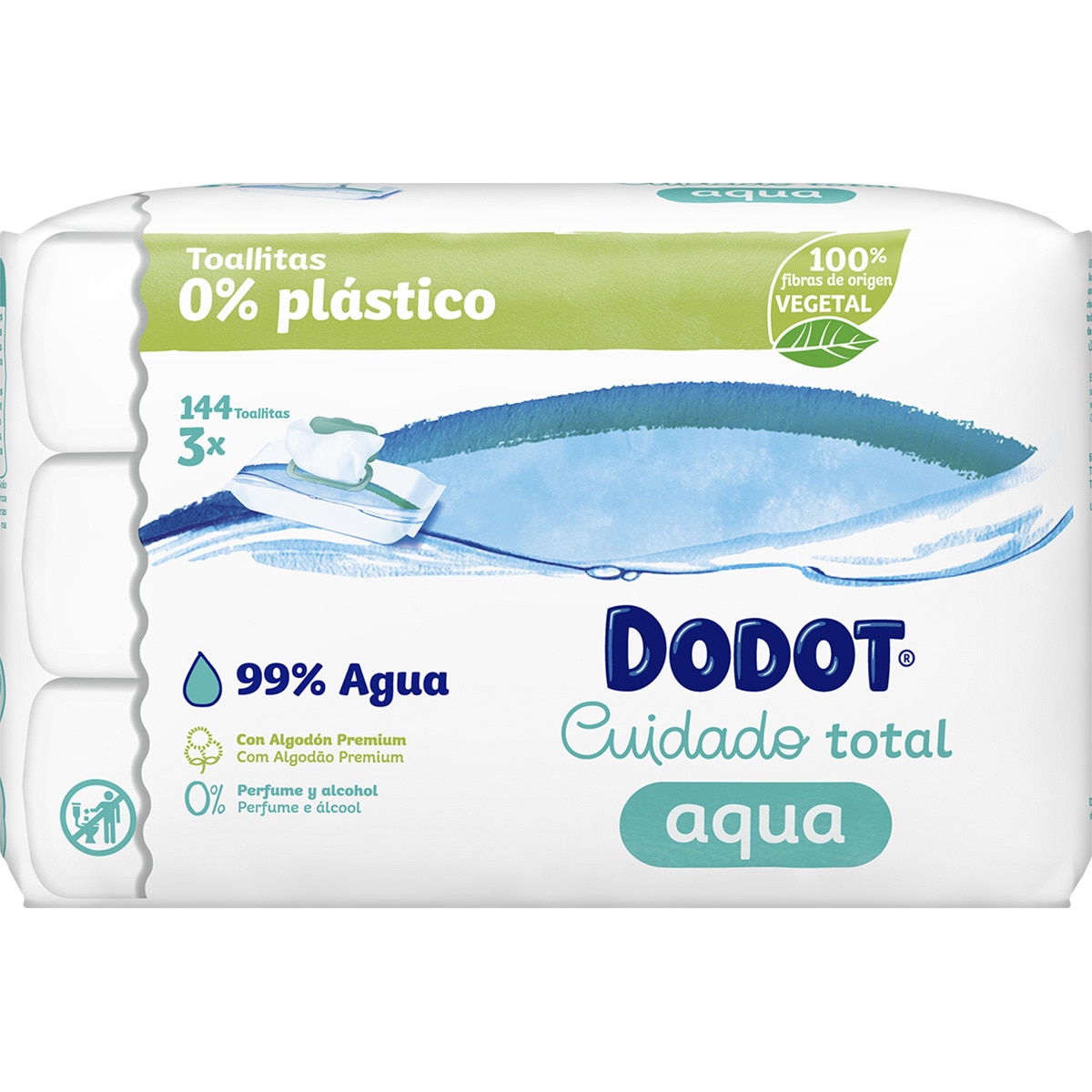 Aqua Total Care baby wipes 3-pack packet 48 units · DODOT ...