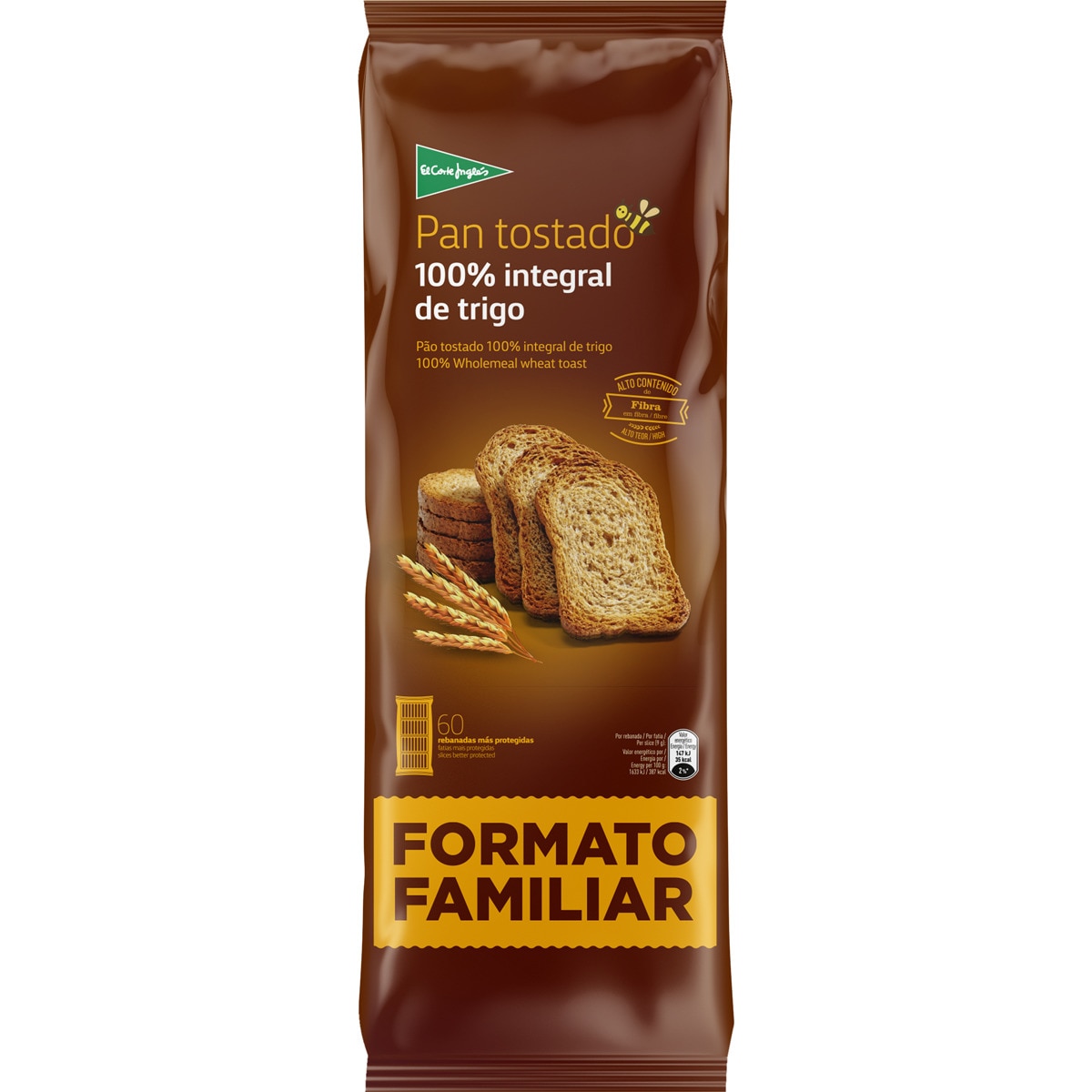 Wholemeal toast 60 slices packet 540 g family size · EL CORTE INGLES ...