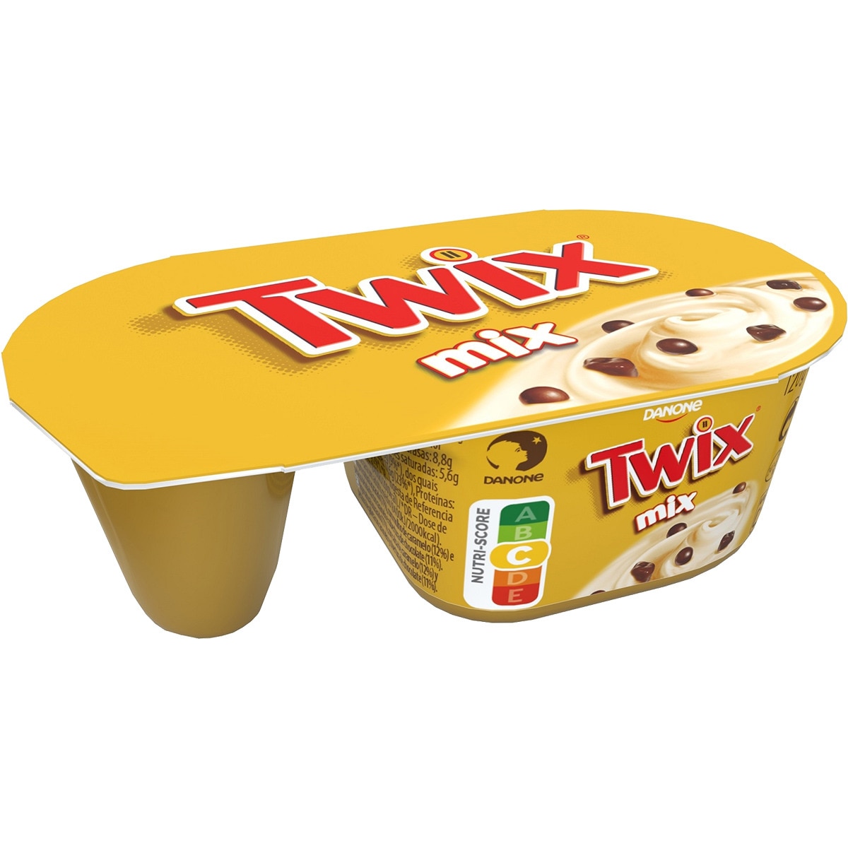 Twix Mix yogur natural con salsa de caramelo,trozos de galleta y ...