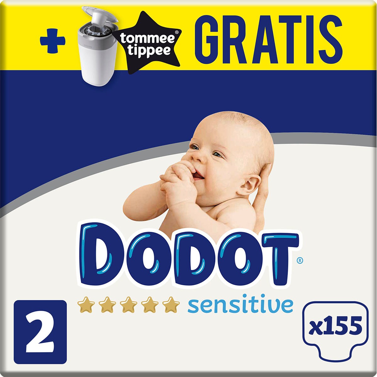 Sensitive nappies for newborns size 2, 4 to 8 kg box 155 units · DODOT ...