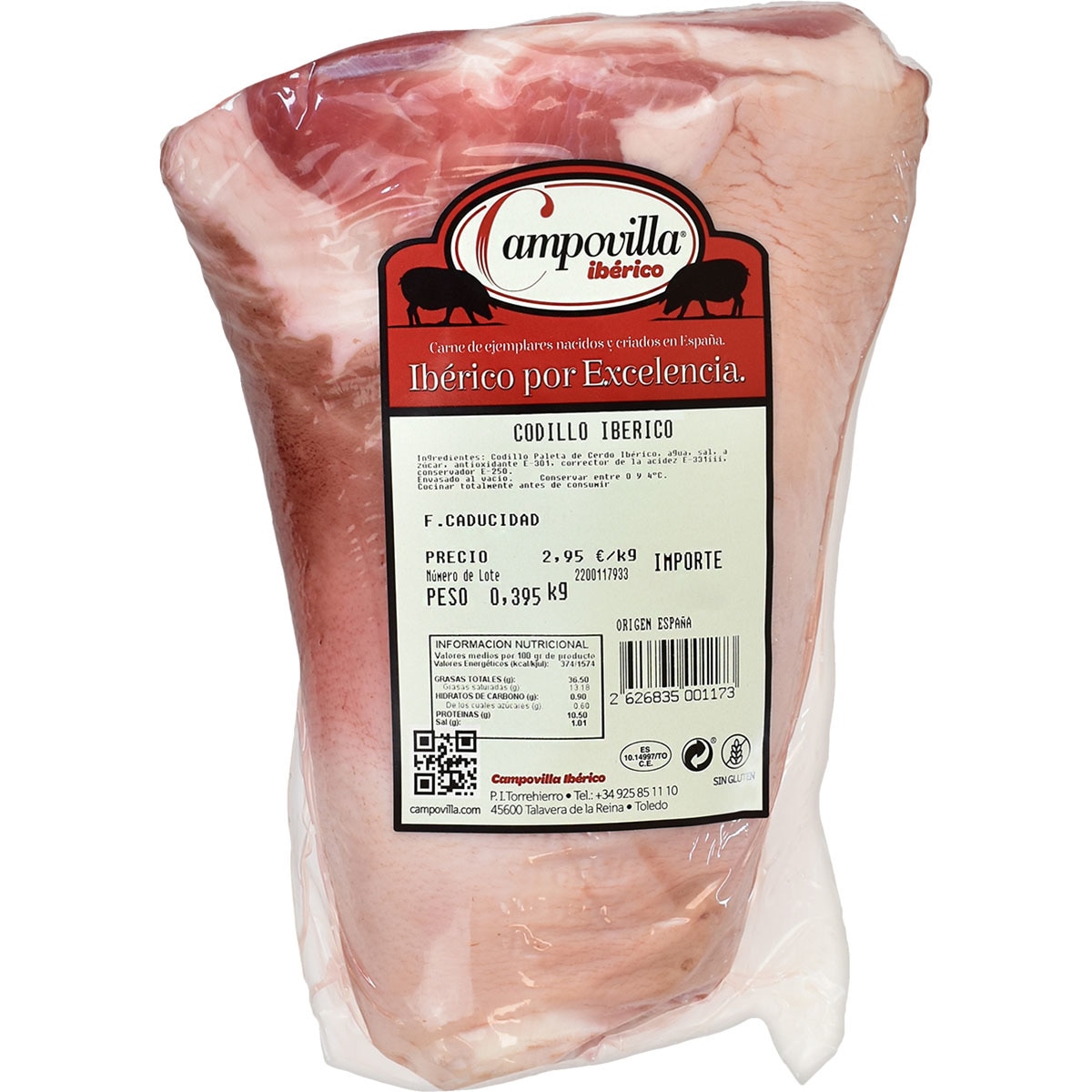 Codillo de cerdo ibérico sin gluten peso aproximado 850 g · CAMPOVILLA ...