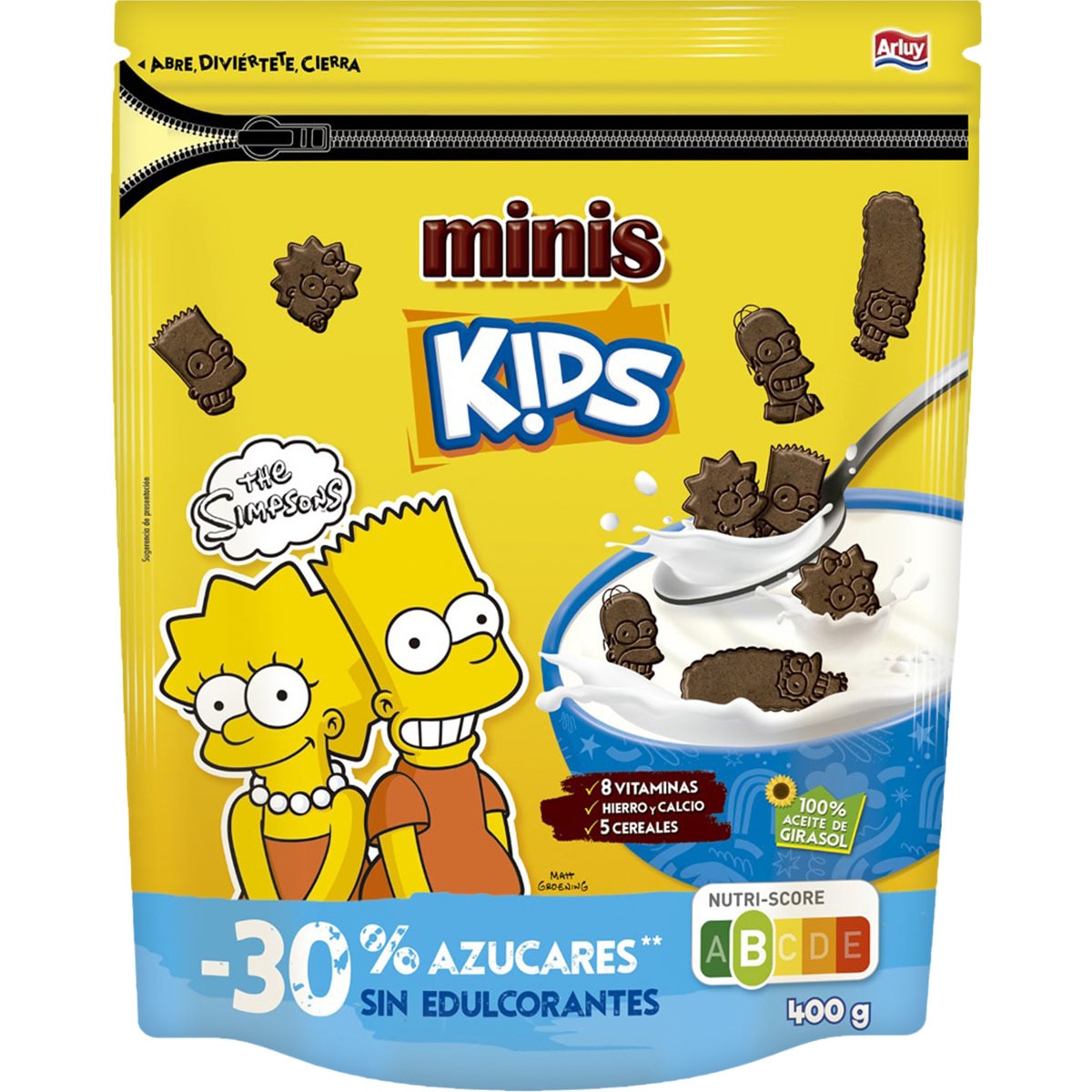 Simpson mini crispy chocolate biscuits - 30% sugar container 400 g ...