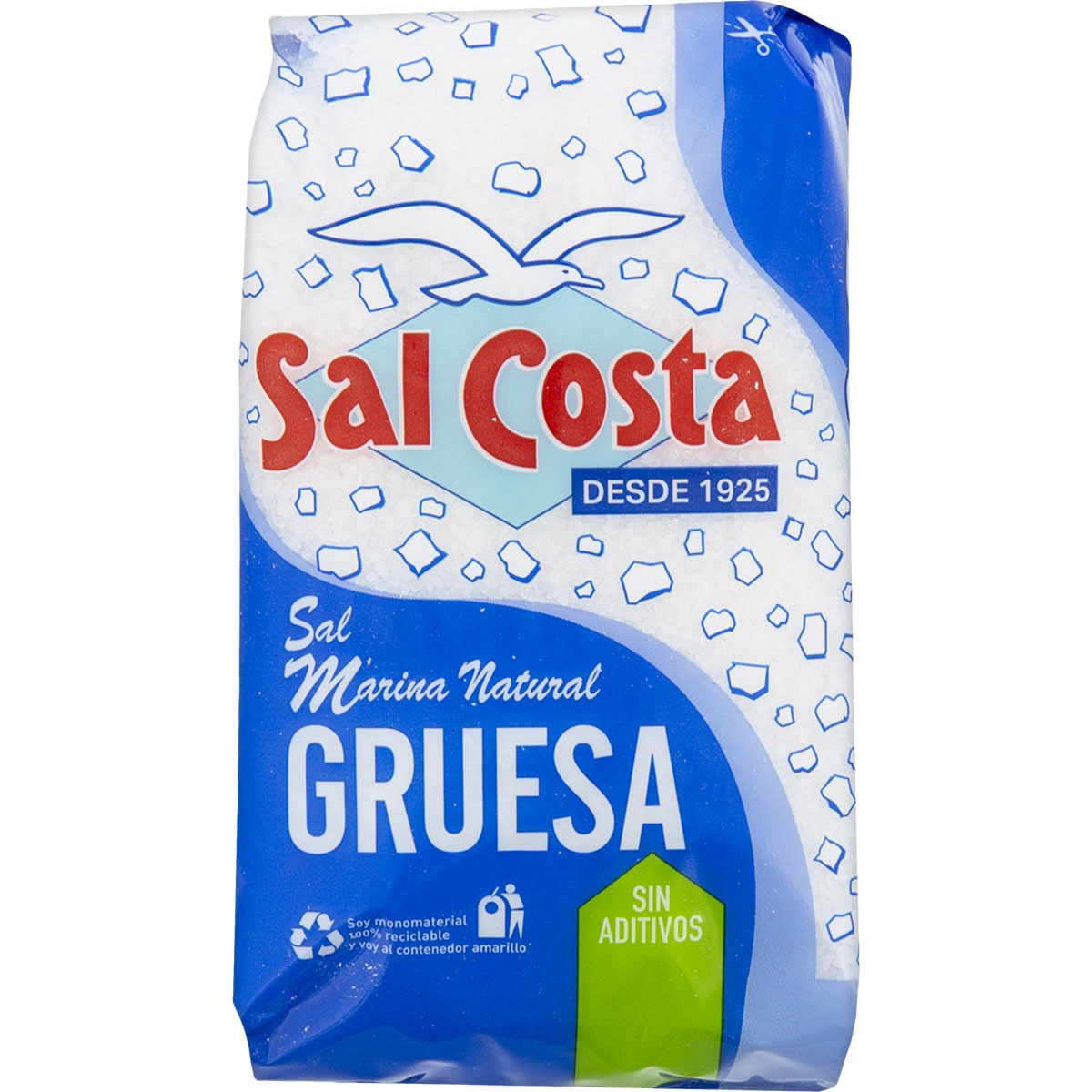 Sal marina natural gruesa sin aditivos paquete 1 kg · SAL COSTA ...