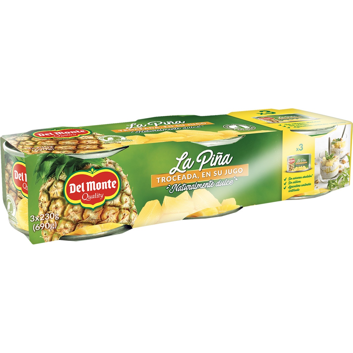 Comprar Piña troceada en su jugo pack 3 latas 230 g · DEL MONTE ...